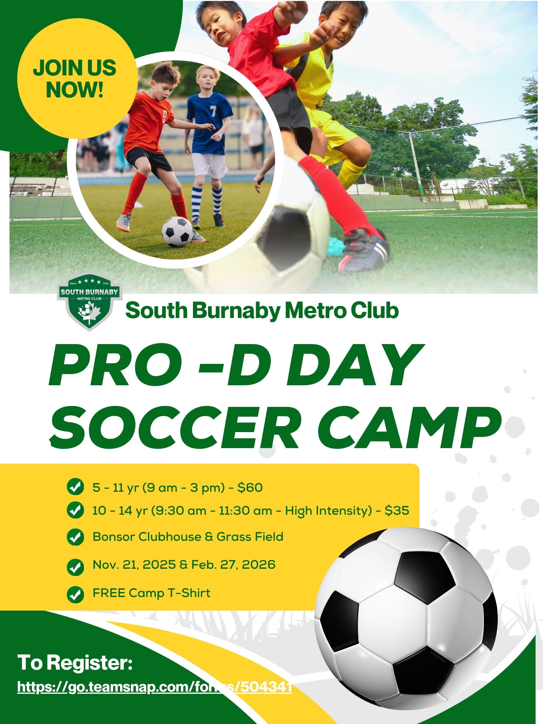 SBMC Pro-D Day Soccer Camp – South Burnaby Metro Club