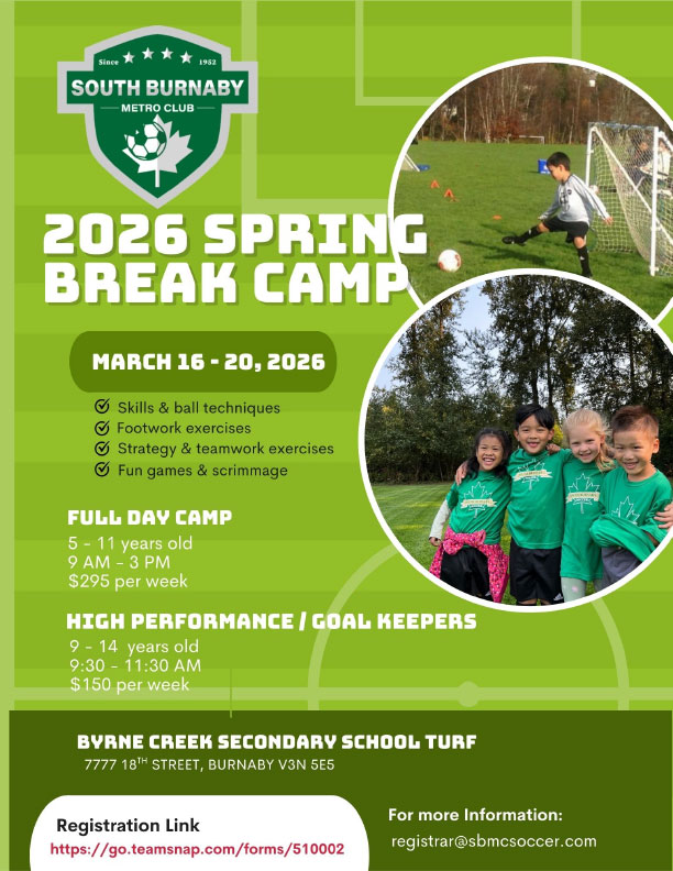 SBMC 2026 Spring Break Camp – Registration Now Open – South Burnaby ...